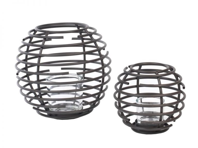 WMG Windlicht, Glas, dickwandig, H 8 D 9 cm – Blumen & Ambiente